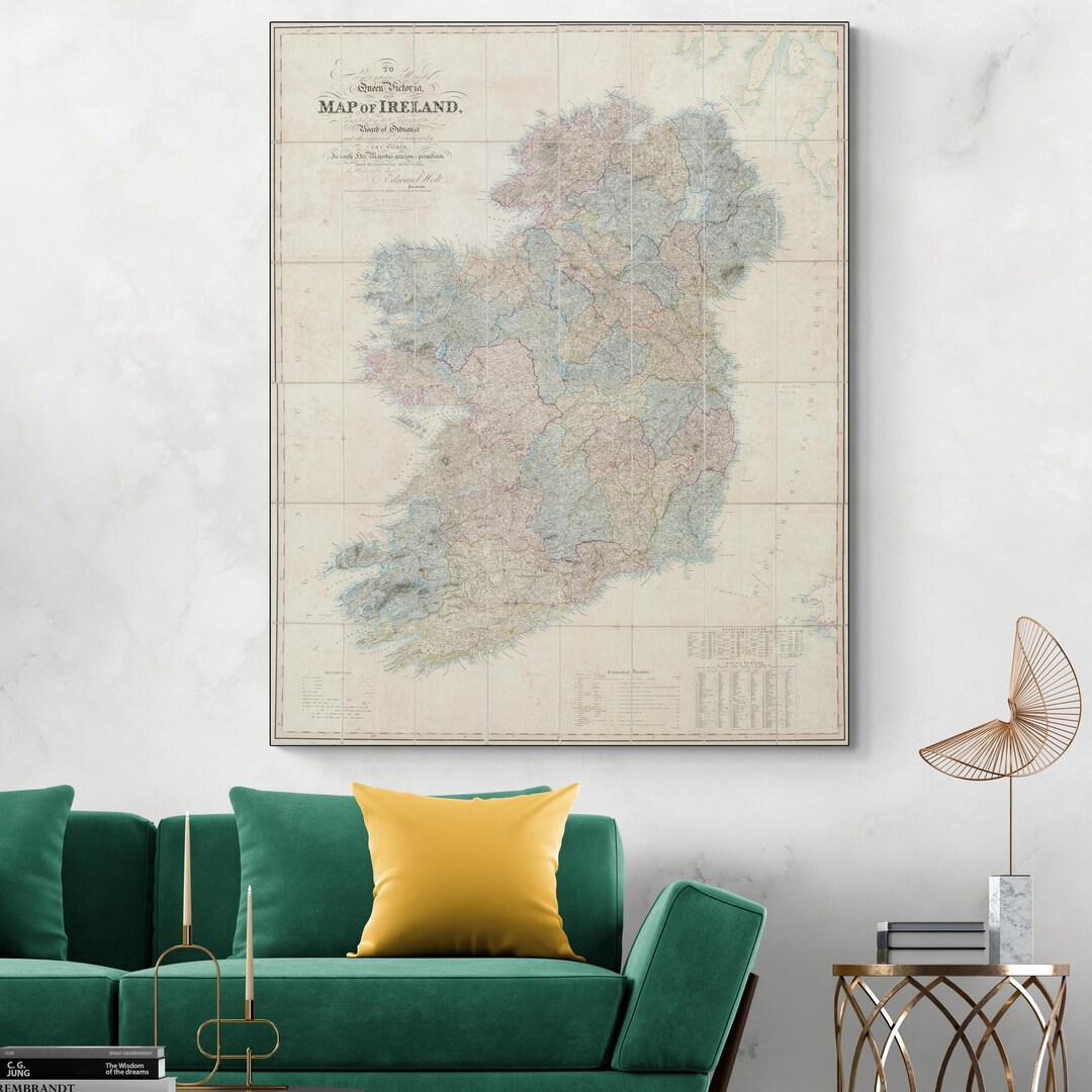 1838 Map of Ireland – Pre-famine Era Irish Cartography Showing Counties ...