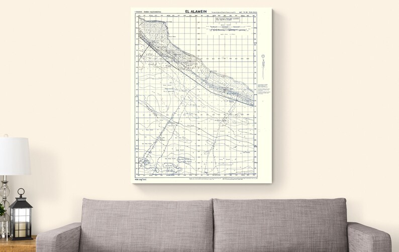 1942 Allied Military Map of El Alamein Egypt – World War II Western ...