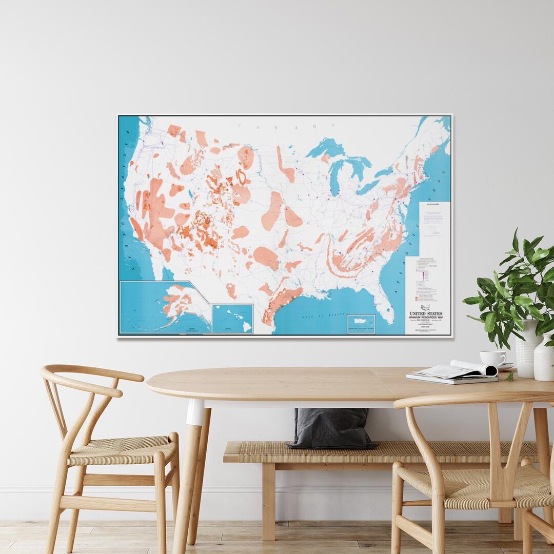 Uranium Deposit Map of the United States American Radioactive Nuclear ...