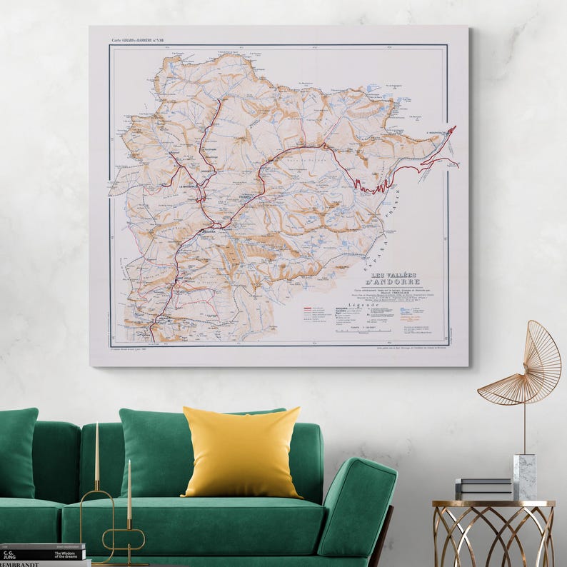 1962 Map of Andorra – Historic European Microstate Cartography ...
