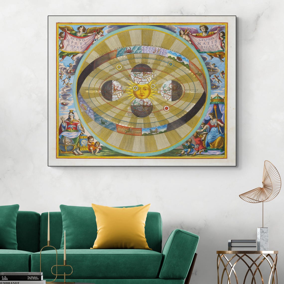 17th Century Cellarius Celestial Chart – Copernican Heliocentric ...