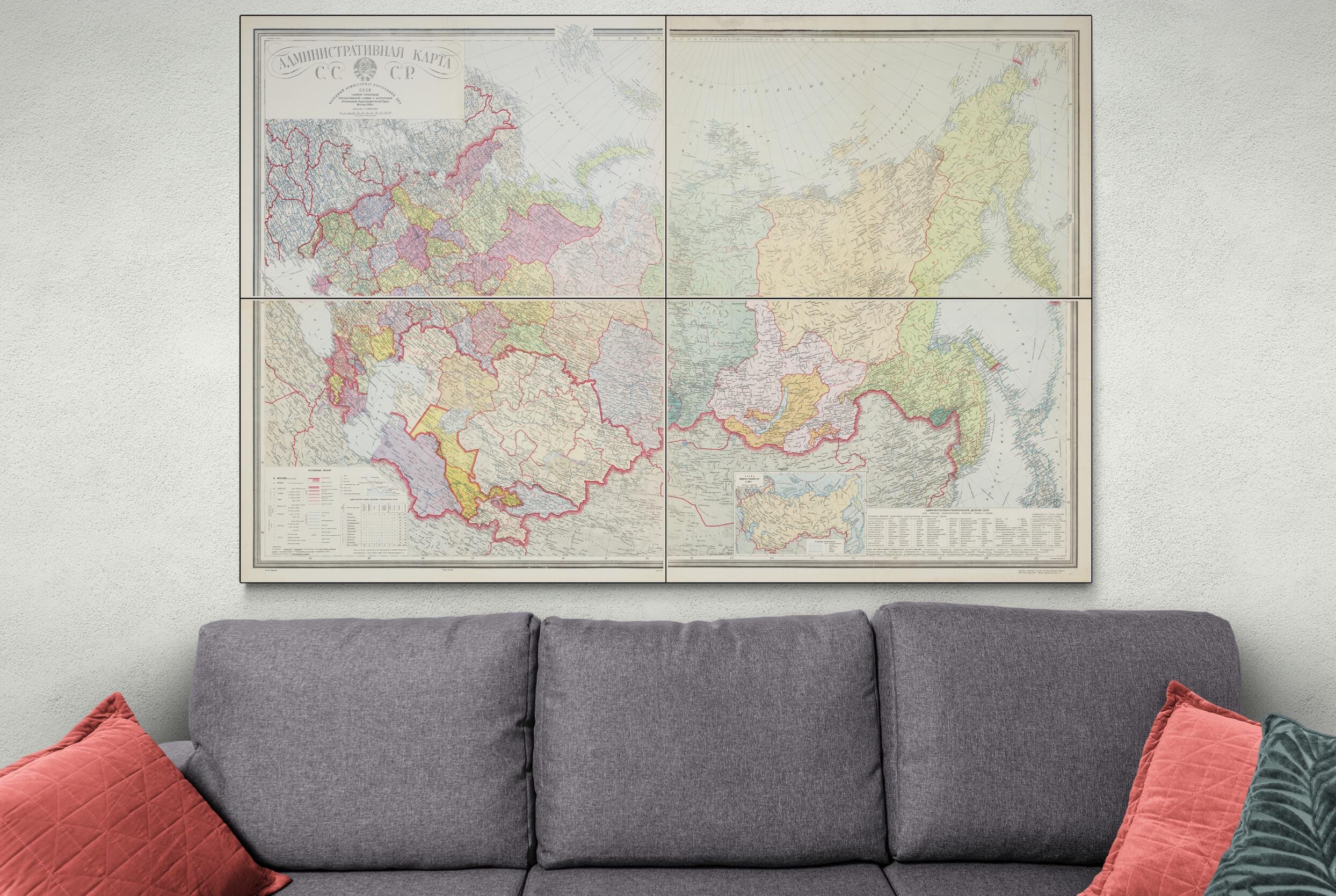 1936 Administrative Map of the Soviet Union – Historic Political ...