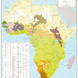 Ethnolinguistic Map of Africa Map of African Languages and Ethnic ...