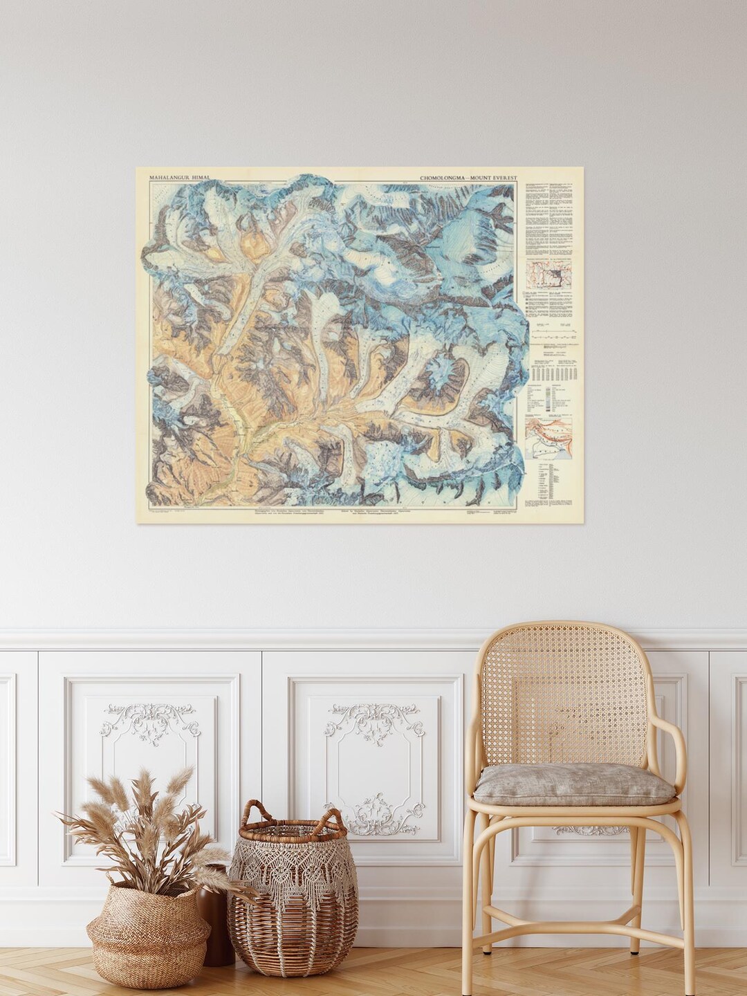 Geological Map of Mount Everest Himalayas Mountain Range Geography ...