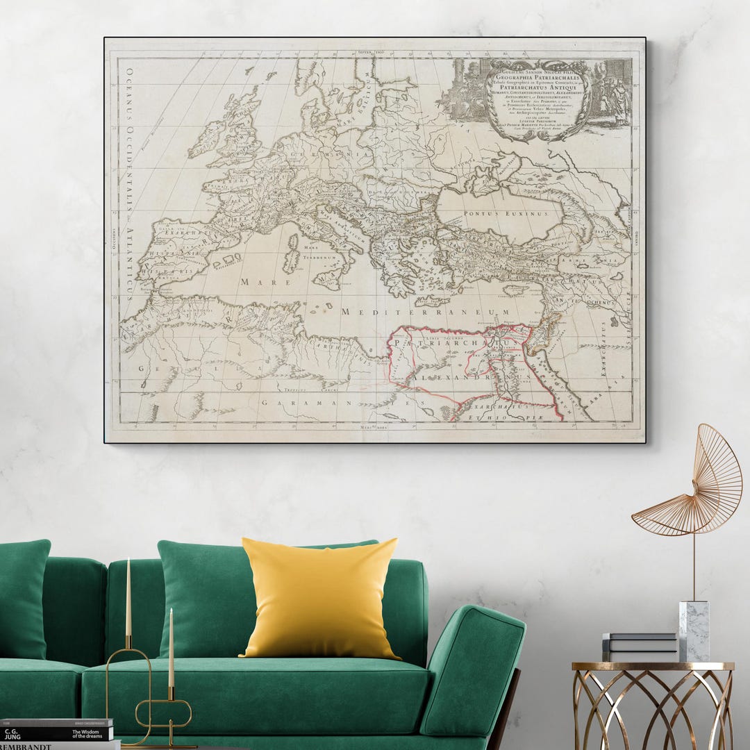 1669 Historical Map of the Ecclesiastical Pentarchy – Roman Empire ...