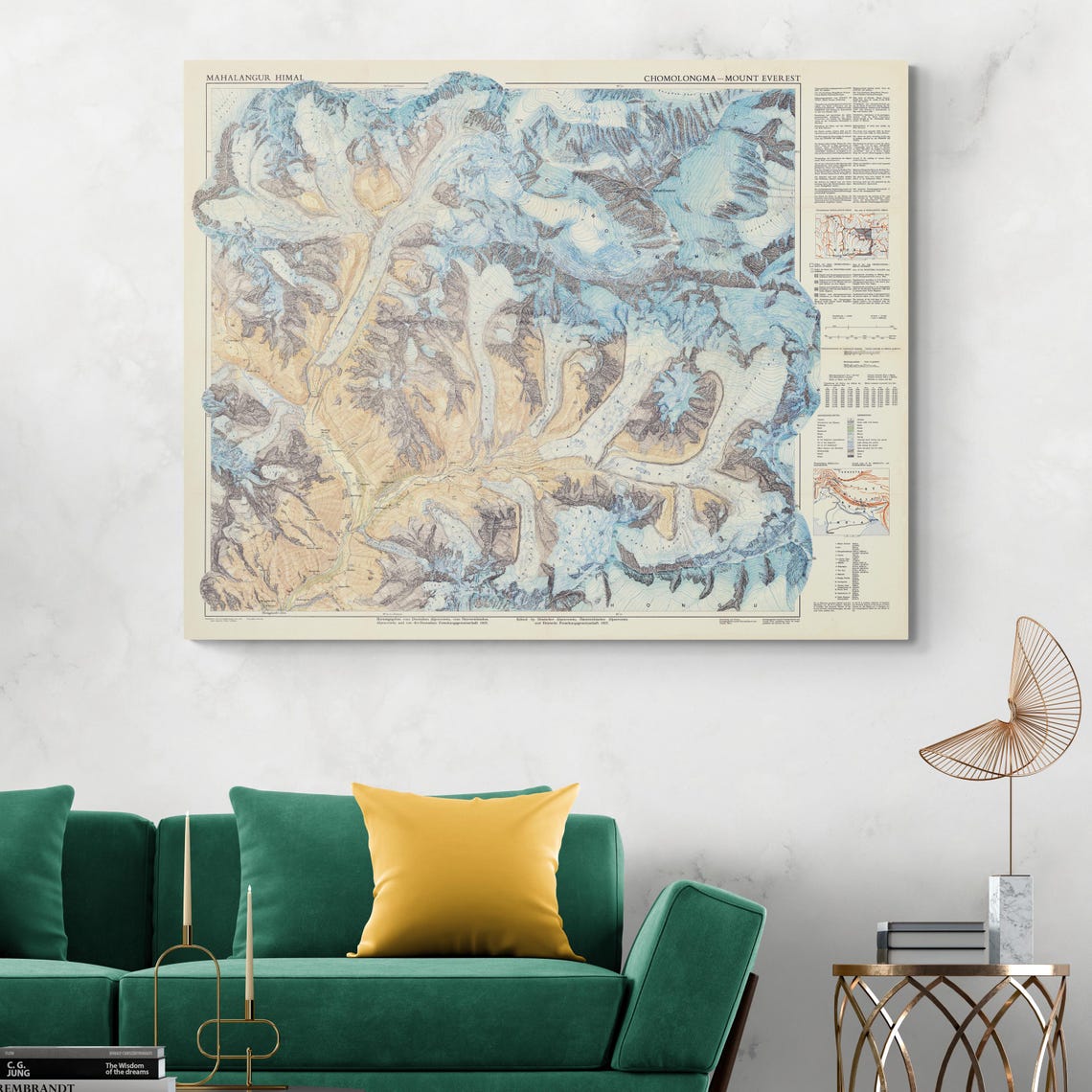 Geological Map of Mount Everest – Scientific Survey of Himalayas – Rock ...
