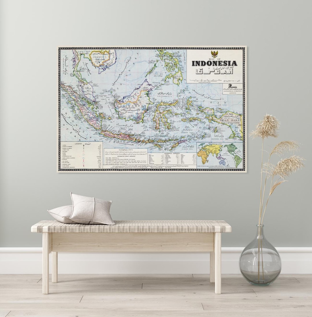 1963 Map of Indonesia Asian Geography Indonesian Java History ...
