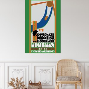 1930 First World Cup Promotional Poster Uruguay Football Futbol Soccer ...