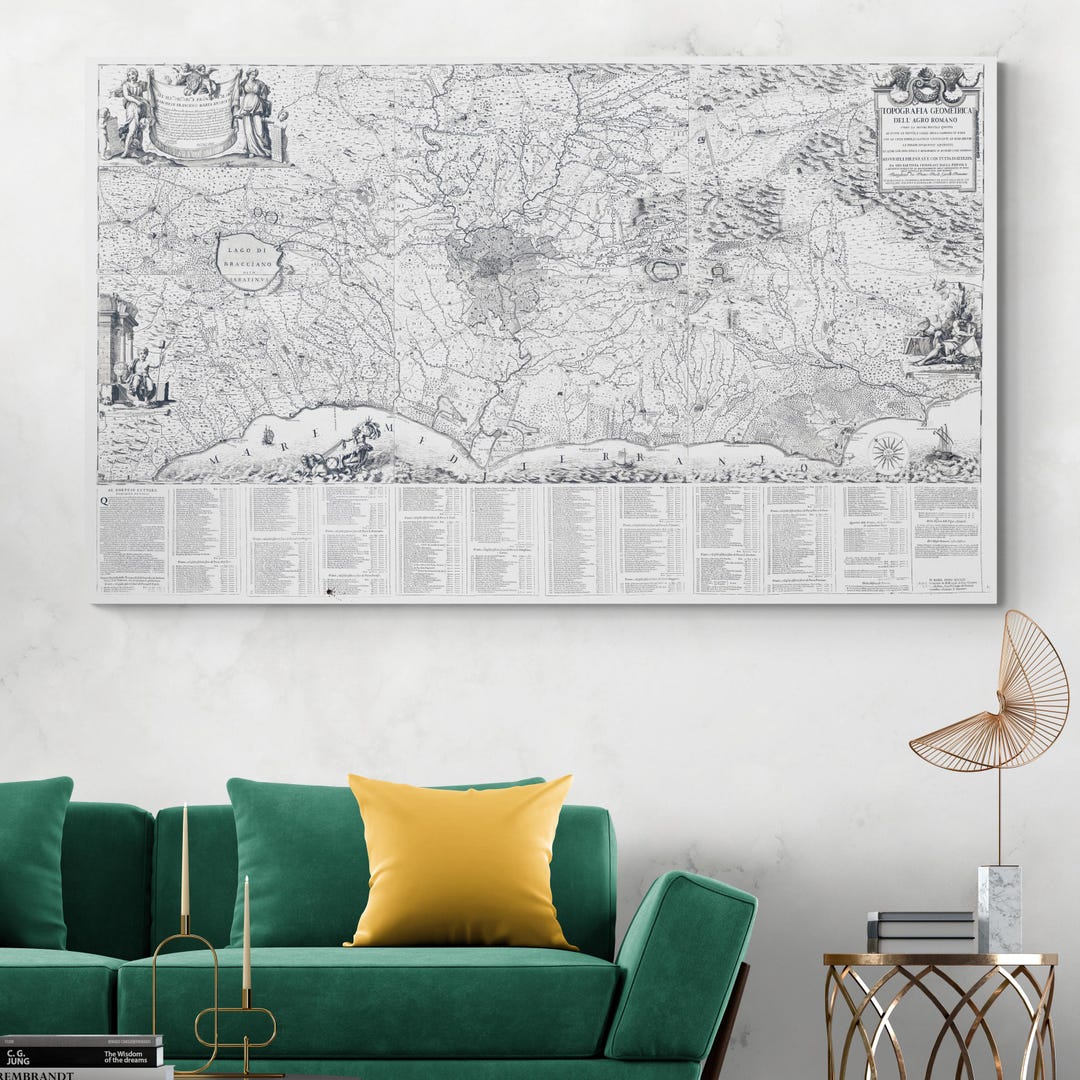 1704 Map of the Roman Campagna Italy – Early 18th Century Topographic ...