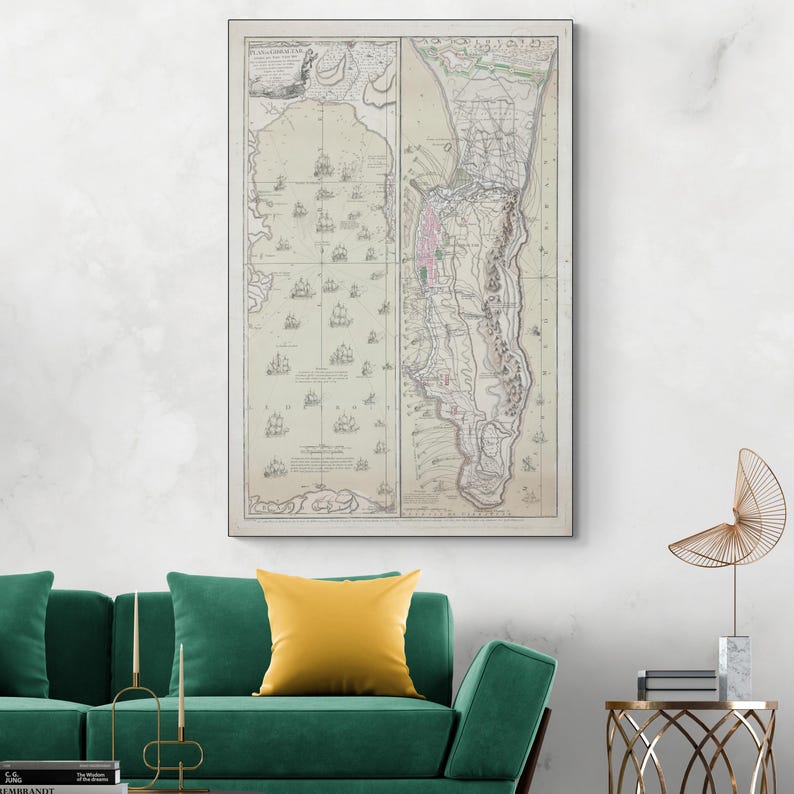 1782 Military Map of the Great Siege of Gibraltar – Strategic ...