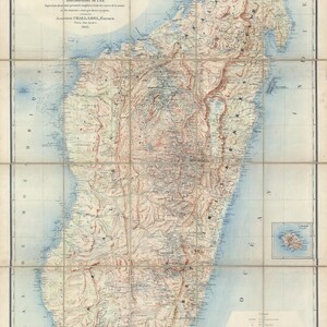 1895 Map of Madagascar Africa Historical African Geography Cartography ...