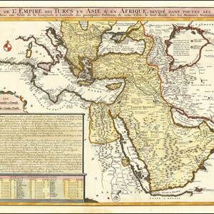 1710 Henri Chatelain Map of the Ottoman Empire in Africa, Europe and ...