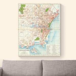 1917 Map of Singapore Asian Geography Singaporean History Cartography ...