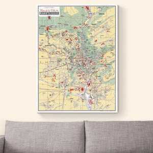 1969 Map of Luxembourg City European Geography Luxembourger History ...