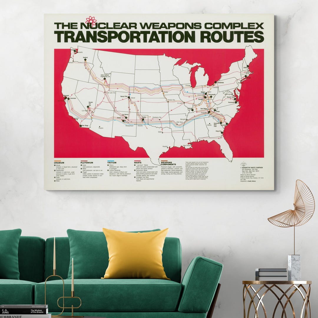 Map of U.S. Nuclear Weapons Complex – Cold War-era Infrastructure Map ...