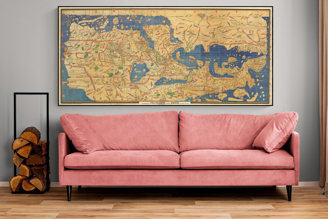 Buy 1152 Muhammad Al-idrisi Medieval Map of the World Tabula Rogeriana ...