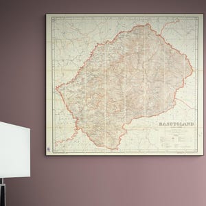 1911 Map of Lesotho – Southern Africa Cartography Depicting Colonial ...
