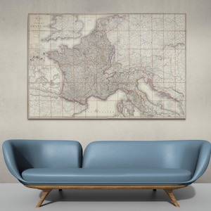 1813 Map of Napoleonic France – First French Empire Cartography Showing ...