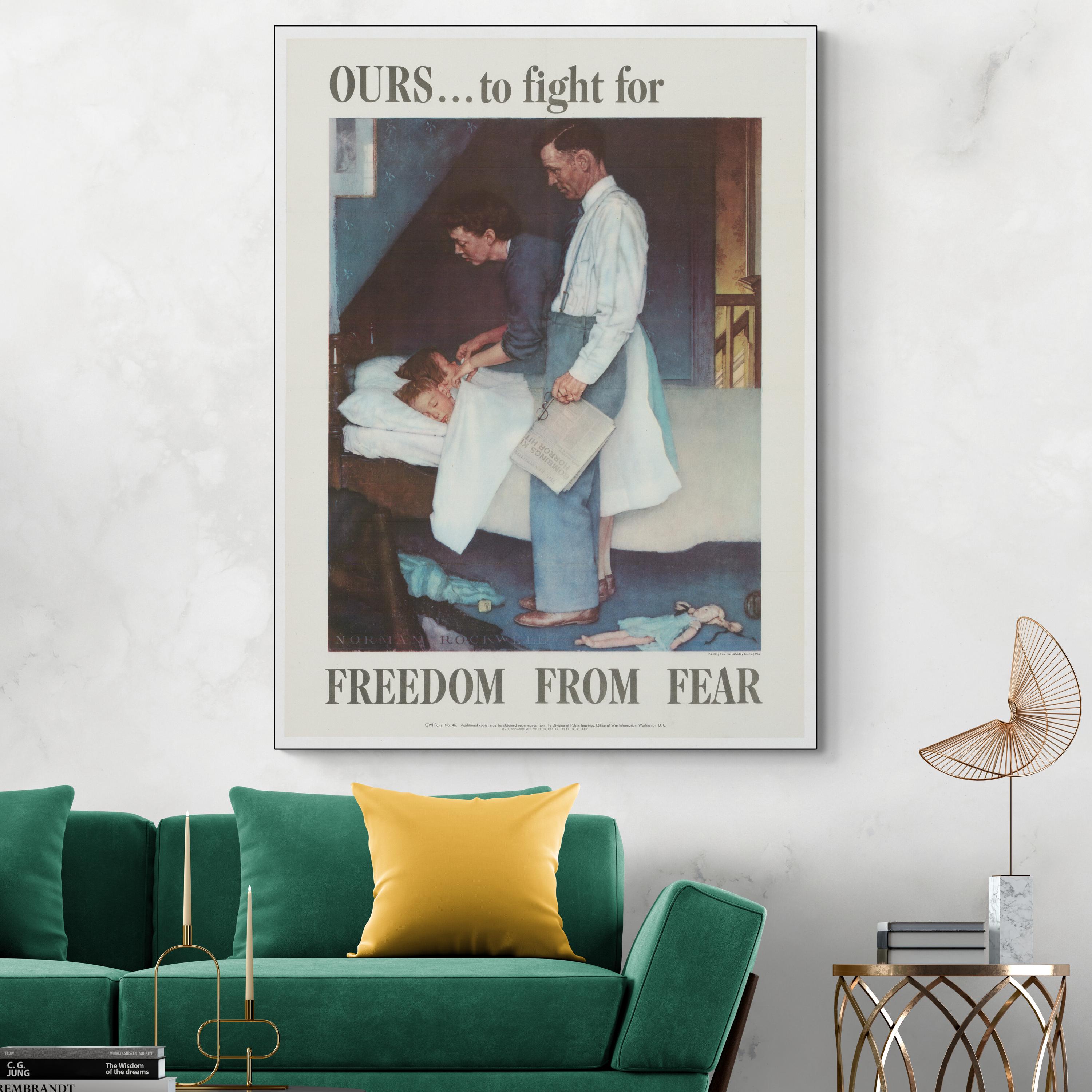 1943 Norman Rockwell “freedom From Fear” – WWII OWI Poster From Fdr’s ...