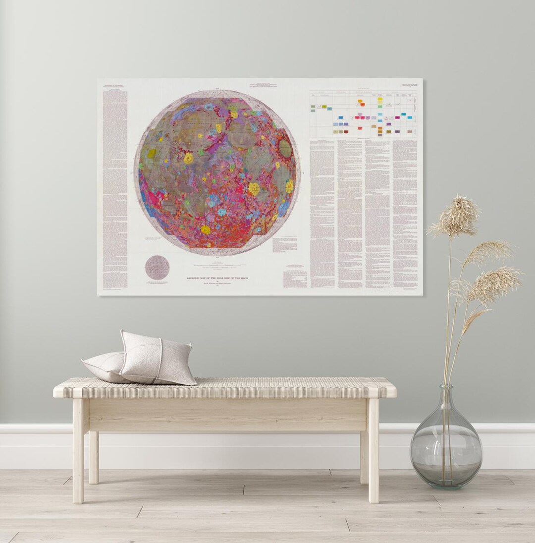 NASA Geological Map of the Near Side of the Moon Astronomy Diagram ...