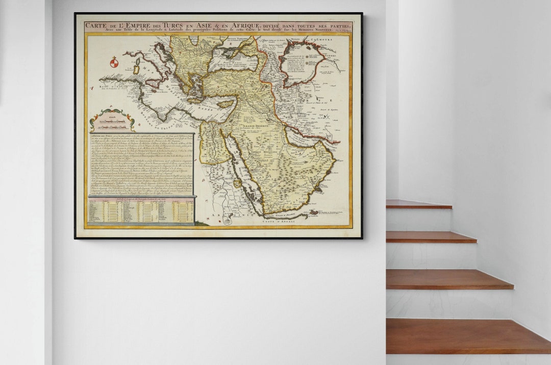 1710 Henri Chatelain Map of the Ottoman Empire in Africa, Europe and ...