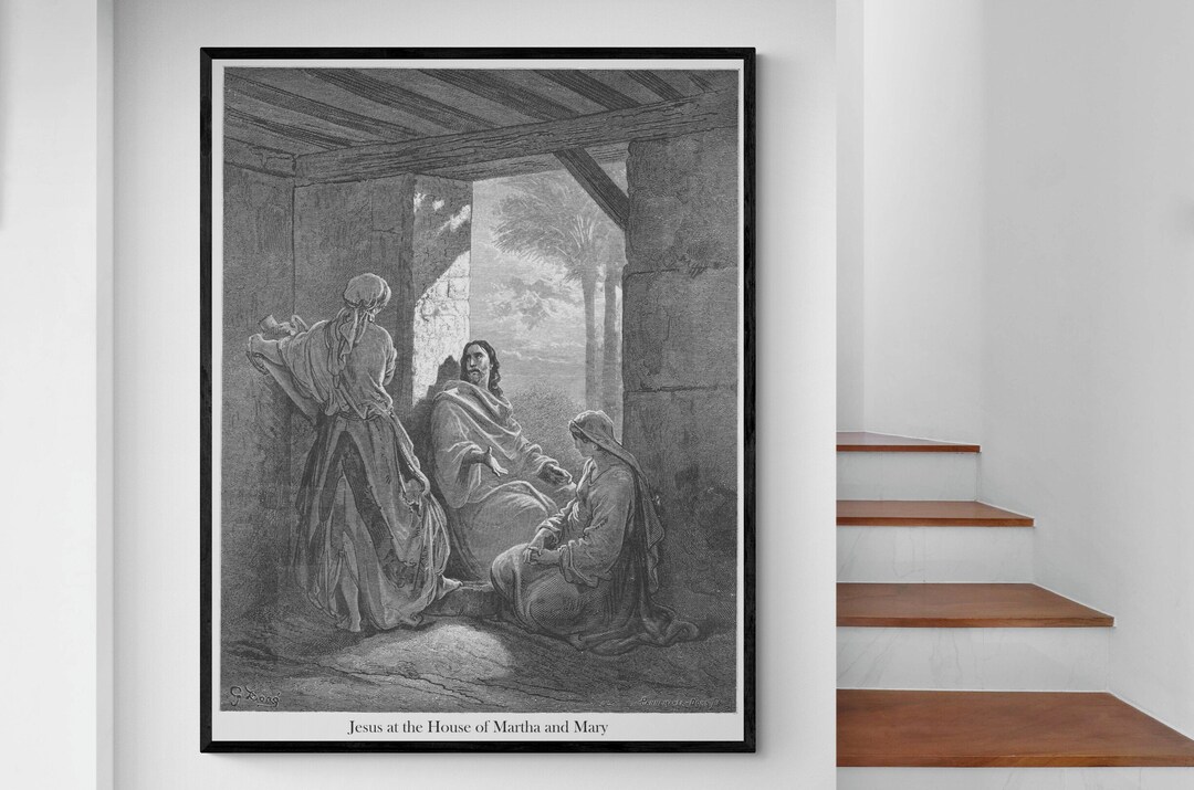 Jesus at the House of Martha and Mary Gustave Dore Antique Christianity ...