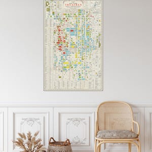 Map of Broadway Theatre District in Midtown Manhattan New York City ...