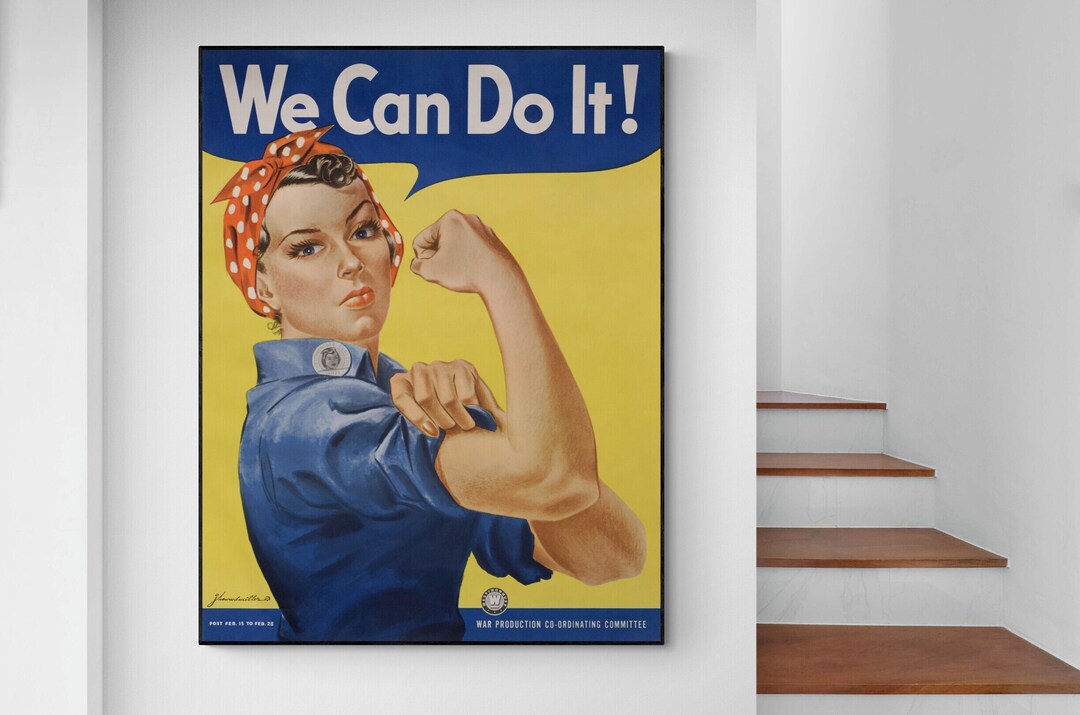 We Can Do It Rosie Riveter World War 2 WW2 Propaganda Famous Retro ...