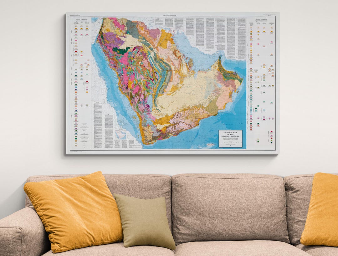 Geological Map of Saudi Arabia – Middle Eastern Oil Industry, Regional ...