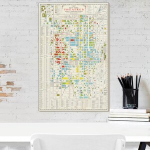 Map of Broadway Theatre District in Midtown Manhattan New York City ...
