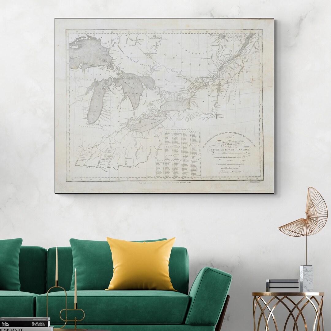 1812 Invasion Map of Canada – Early War of 1812 Map Highlighting U.S ...