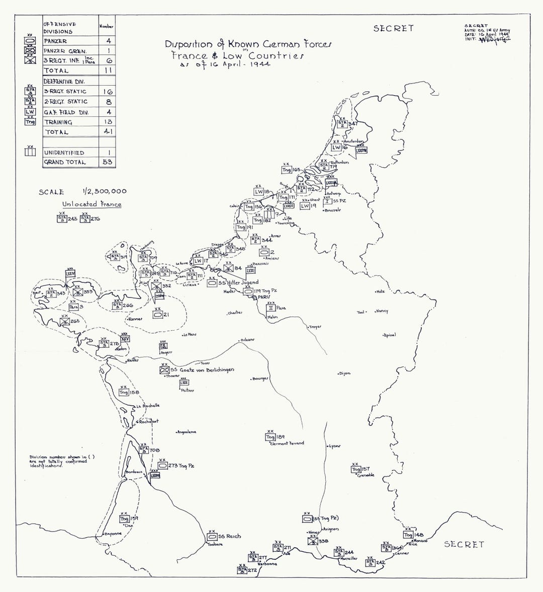 1944 Secret Neptune Monograph Map Used to Plan D-day Normandy Landings ...