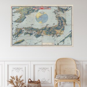 1915 Map of the Empire of Japan Asian Geography Antique Imperial ...