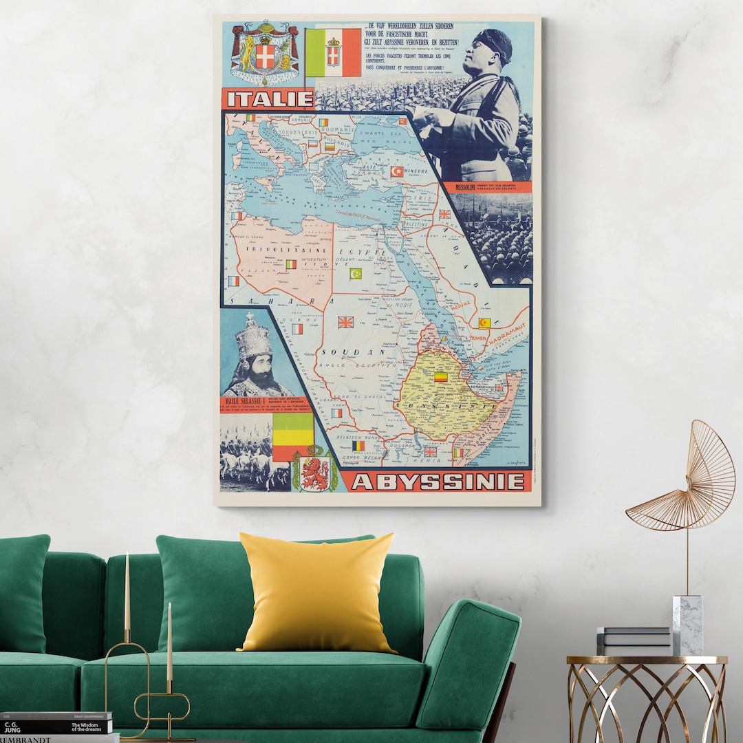 1935 Map of the Second Italo-ethiopian War – Historic Cartography of ...