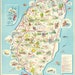 1955 Map of Taiwan Asian Cartography Historical Taiwanese Decor Art ...