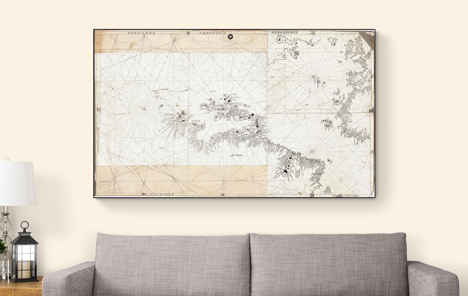 1510 Egerton Portolan Map of the New World – Renaissance Era Nautical ...