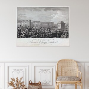 1793 Guillotine Execution of King Louis XVI of France French Revolution ...