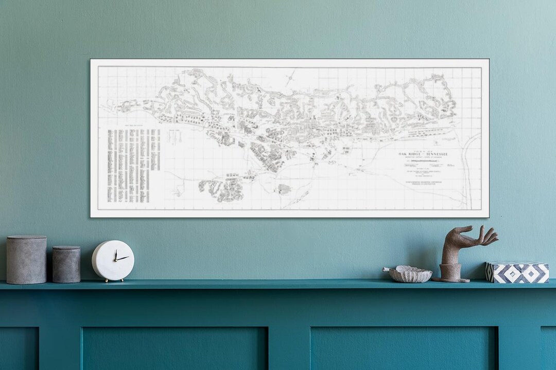 Map of Oak Ridge Tennessee Manhattan Project Atomic Nuclear WW2 Bomb ...