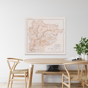 1962 Map of Andorra Historical European Geography Vintage Andorran ...