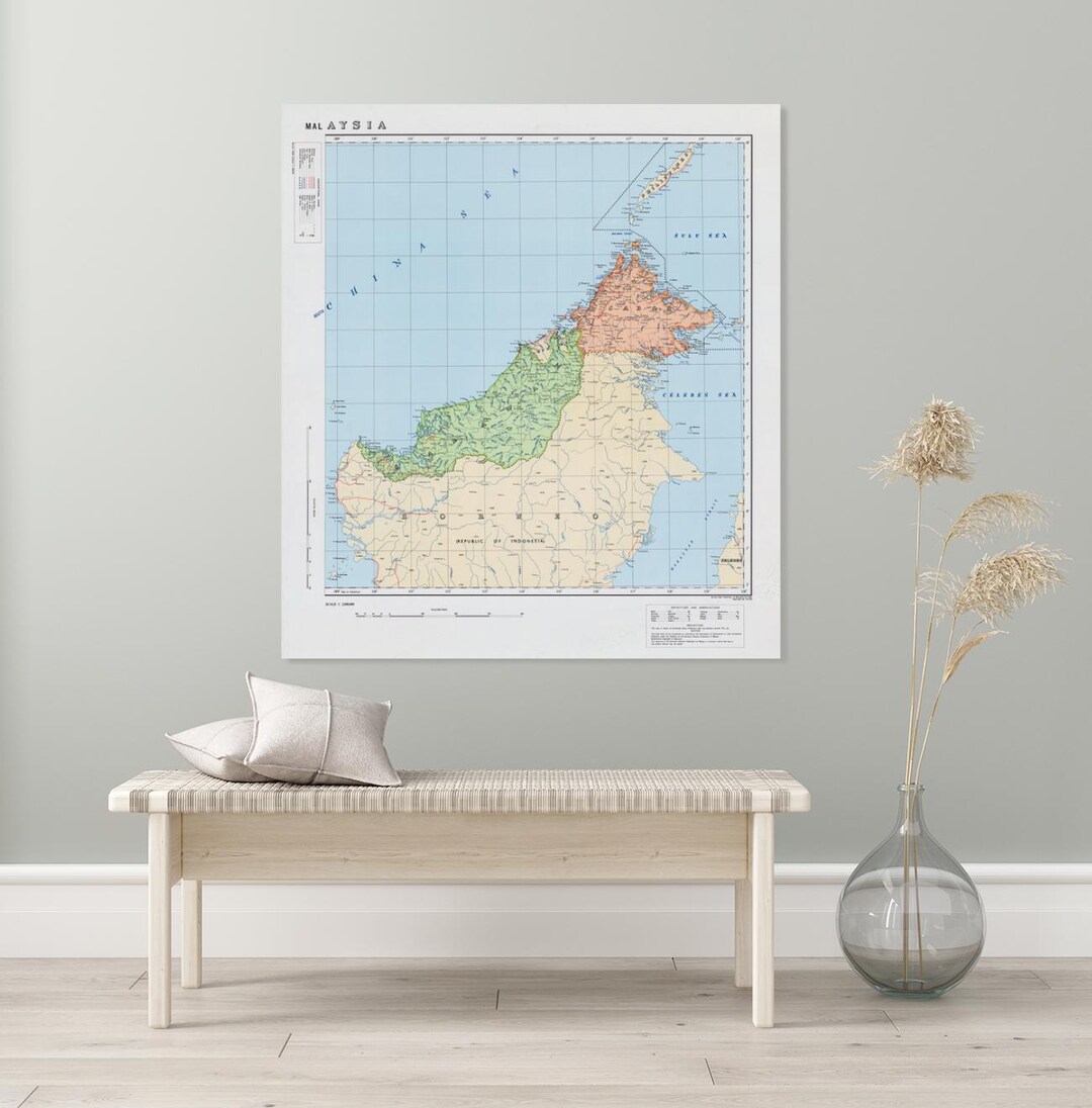 1963 Map of Malaysia Asian Geography Malaysian History Cartography ...