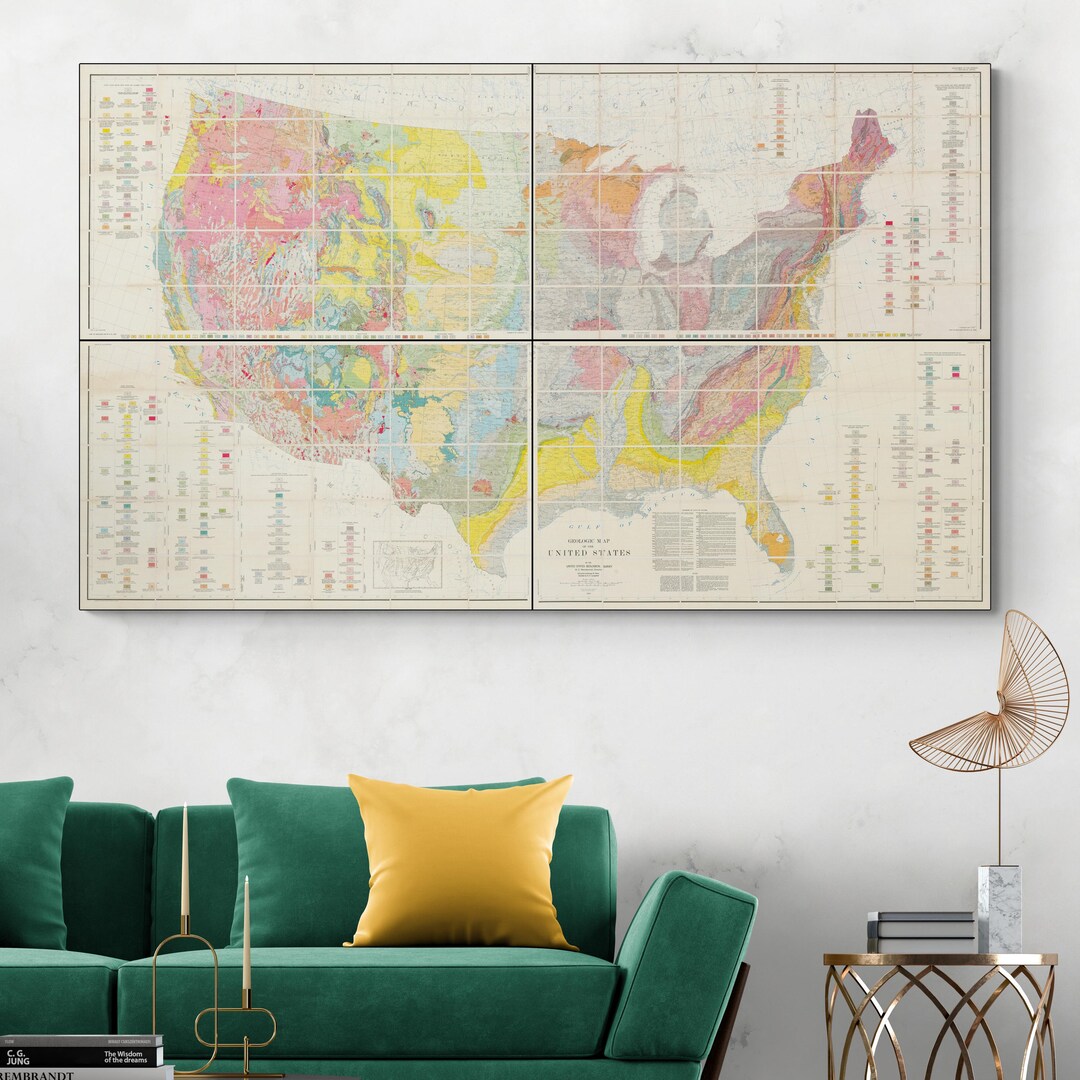 1932 Geological Map of the United States – Depression-era Scientific ...
