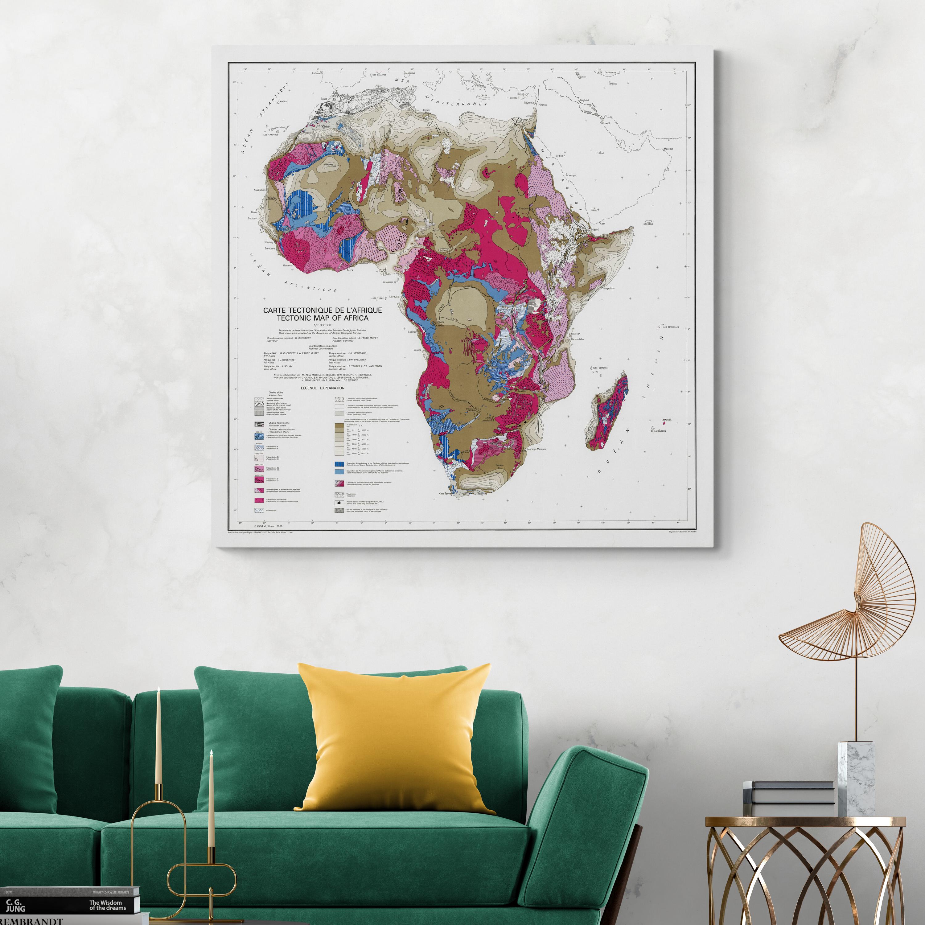 Tectonic Map of Africa – Geological Structure Showing Plate Boundaries ...