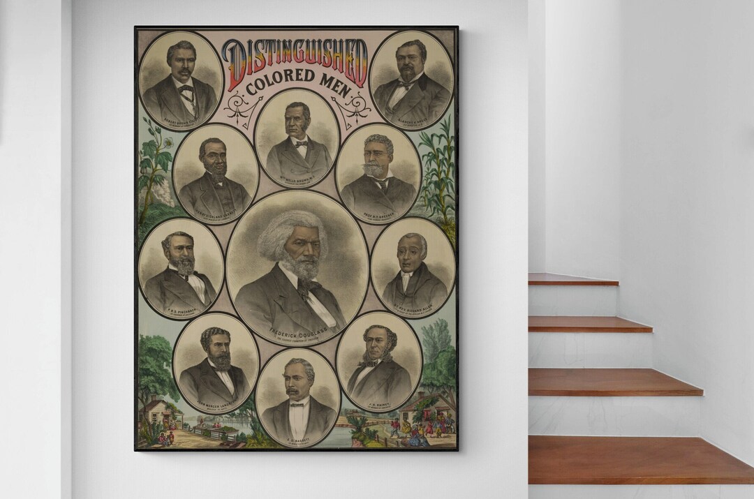 1884 Distinguished Men of Color Frederick Douglass African American ...