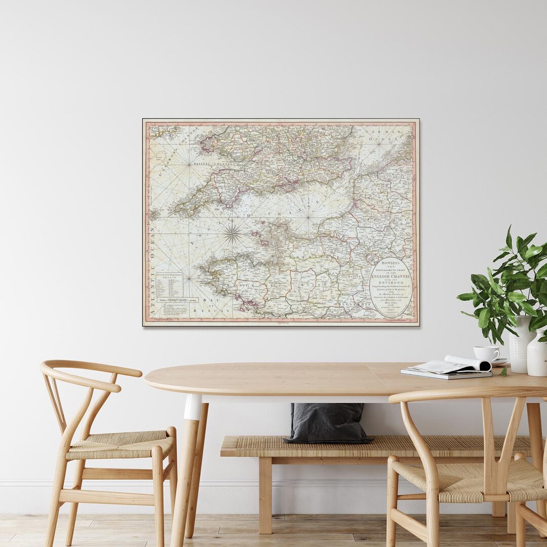 Map of France England the Channel Islands and the Low Countries ...