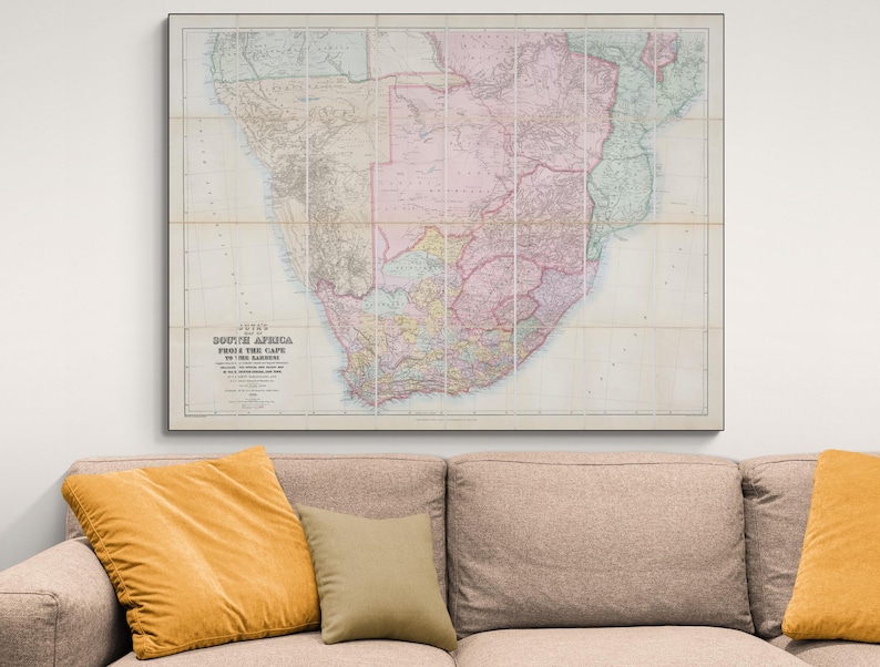 1902 Map of South Africa – Boer War-era Historical Map Showing Colonial ...