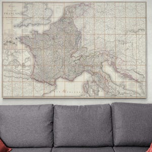 1813 Map of Napoleonic France – First French Empire Cartography Showing ...