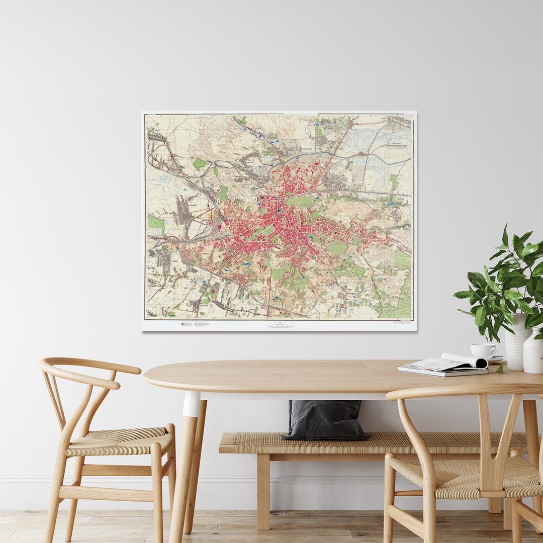 1947 Soviet Red Army Map of Lviv Ukraine Eastern European Geography ...