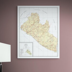 1947 Map of Liberia – Historic West African Cartography Showing ...