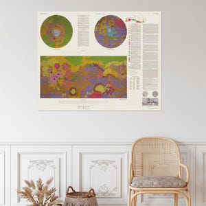 NASA Geological Map of Planet Mars Celestial Geologic Geography Diagram ...