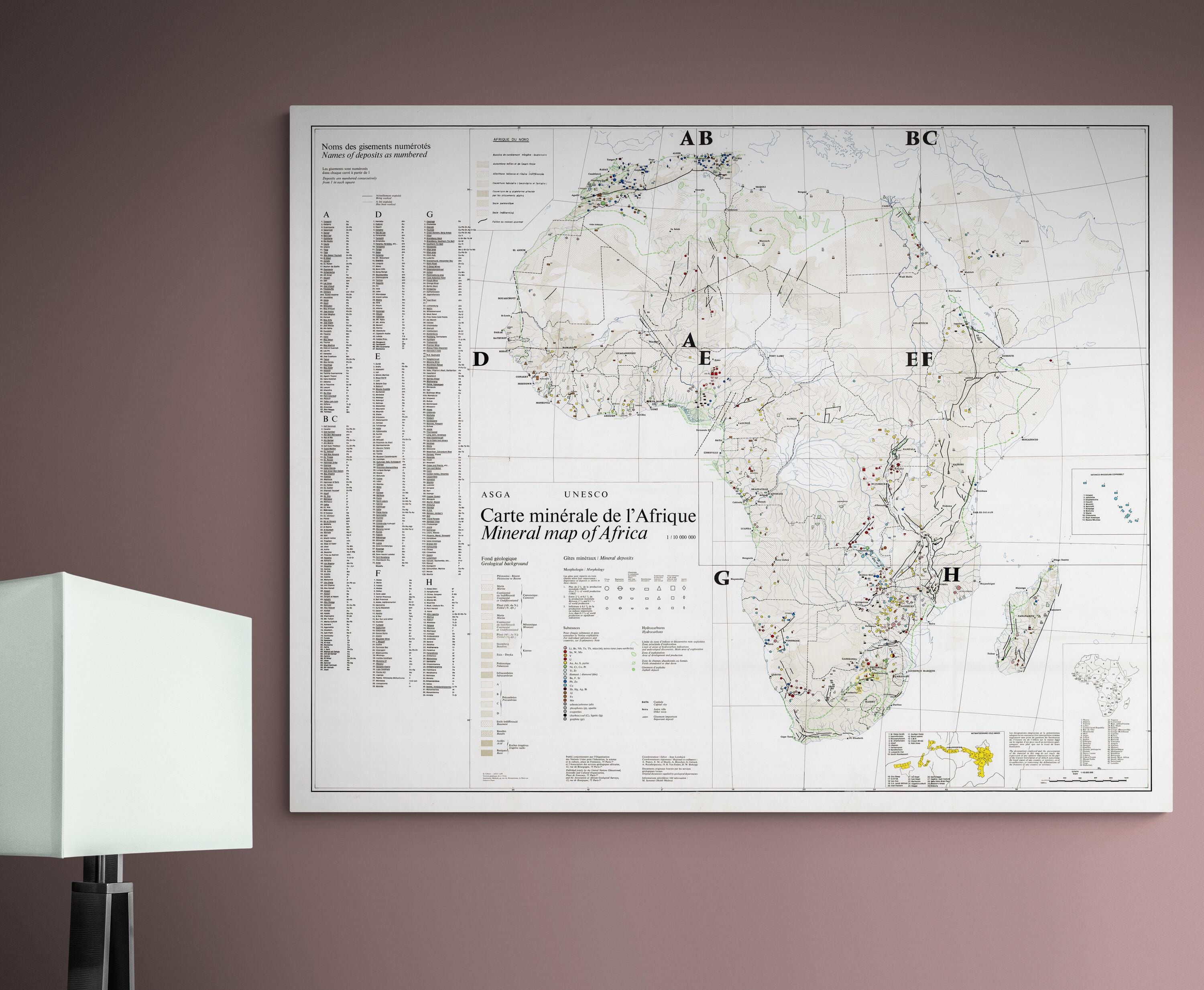 Mineral Map of Africa – Locations of Major Deposits Including Gold ...
